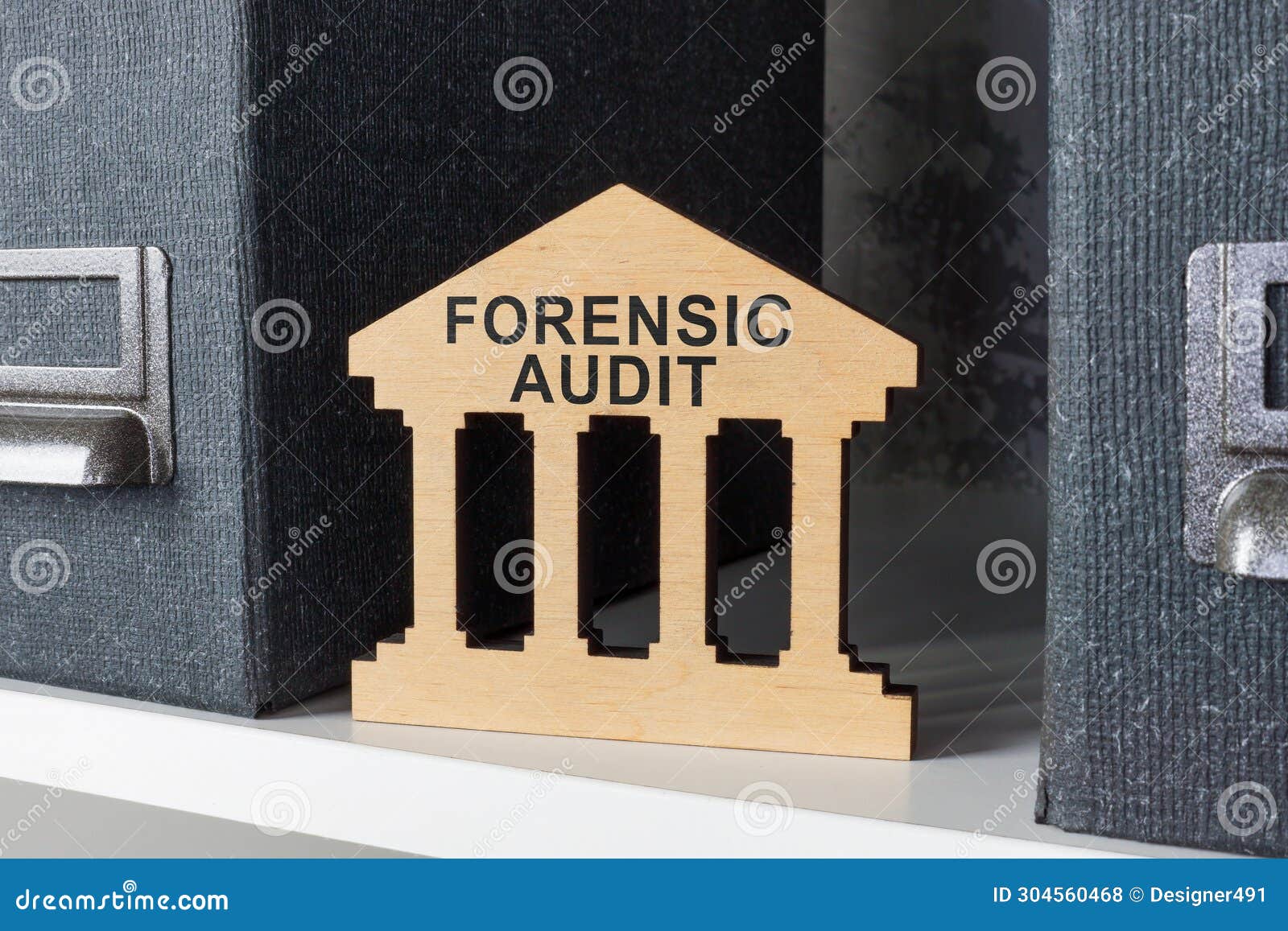 Plate with Words Forensic Audit and Folders. Stock Photo - Image of ...