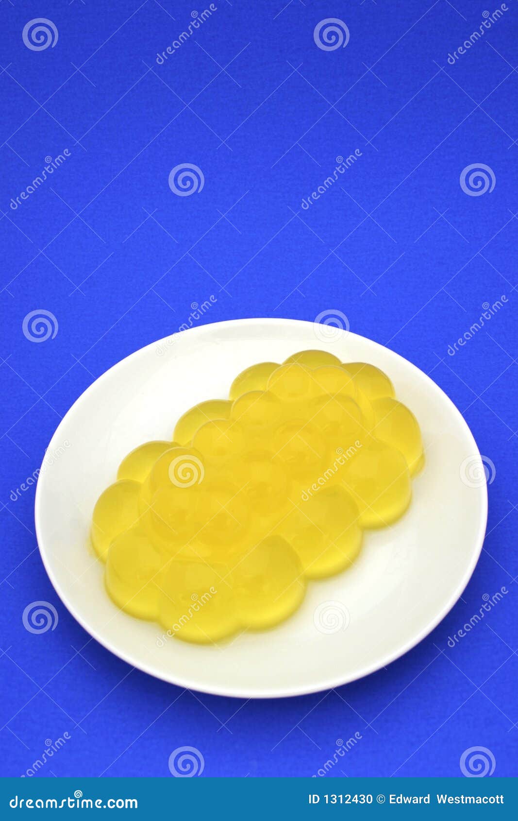 Plate of yellow jelly stock photo. Image of details, flavour - 1312430