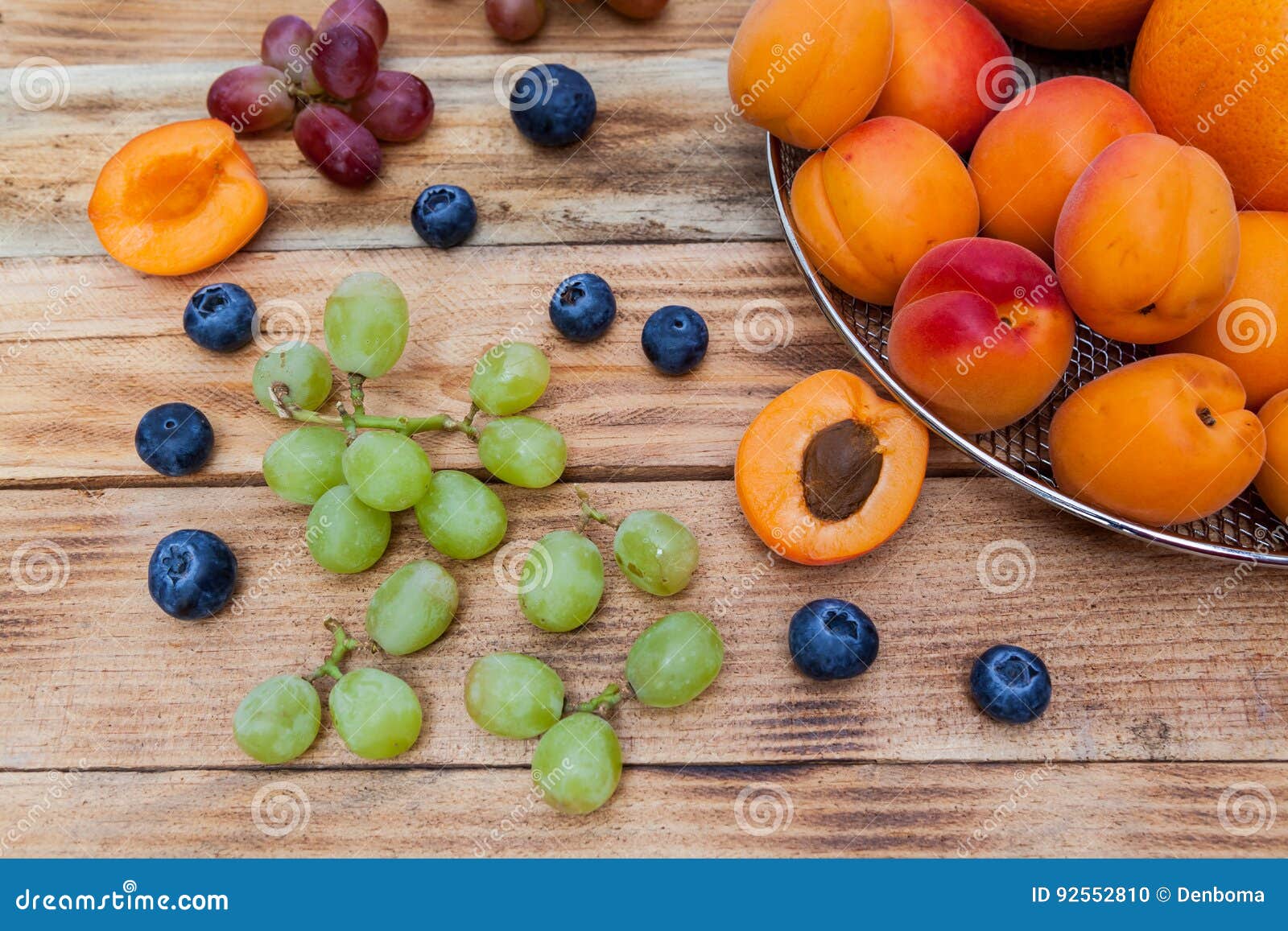 Plateau with fruit stock photo. Image of summer, filled - 92552810