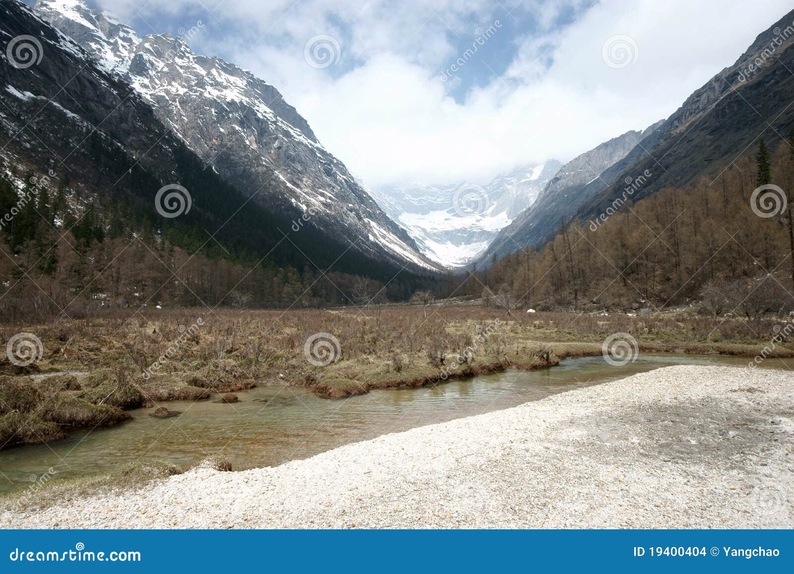 Plateau River with Blue Sky in Sichuan of China Stock Photo - Image of ...