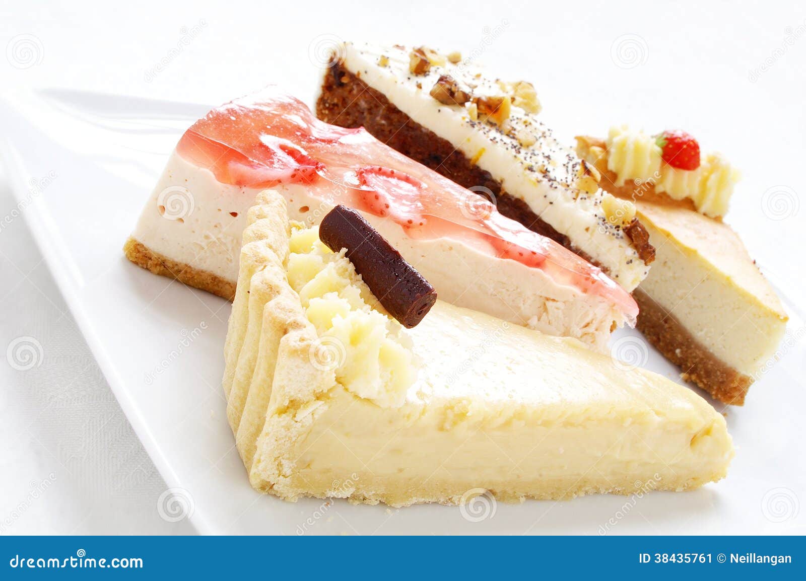 Plated cake selection stock image. Image of cream, choice - 38435761