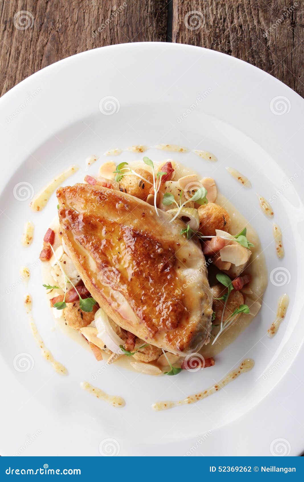 Plated chicken dinner stock photo. Image of meal, chicken - 52369262