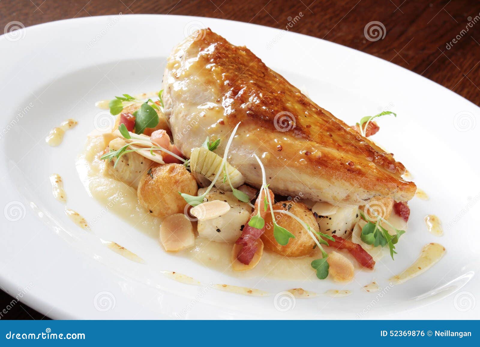 Plated chicken dinner stock photo. Image of main, dinner - 52369876