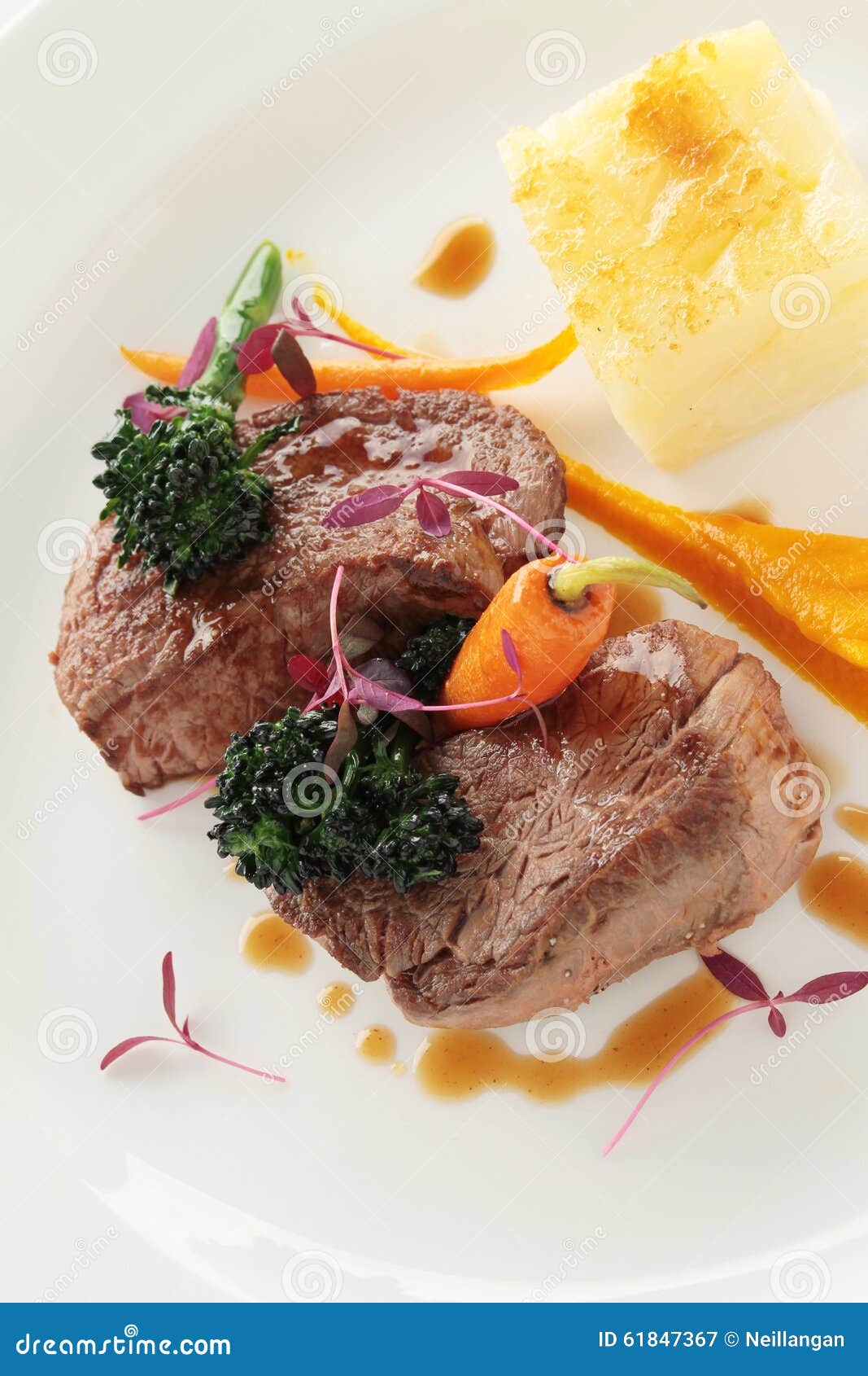 Plated meat meal stock image. Image of background, eating - 61847367