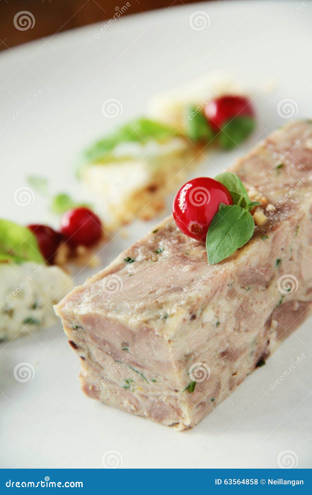 Plated Pork Terrine Starter Stock Photo - Image of time, meal: 63564858