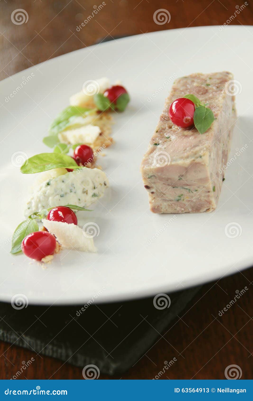 Plated Pork Terrine Starter Stock Image - Image of food, time: 63564913