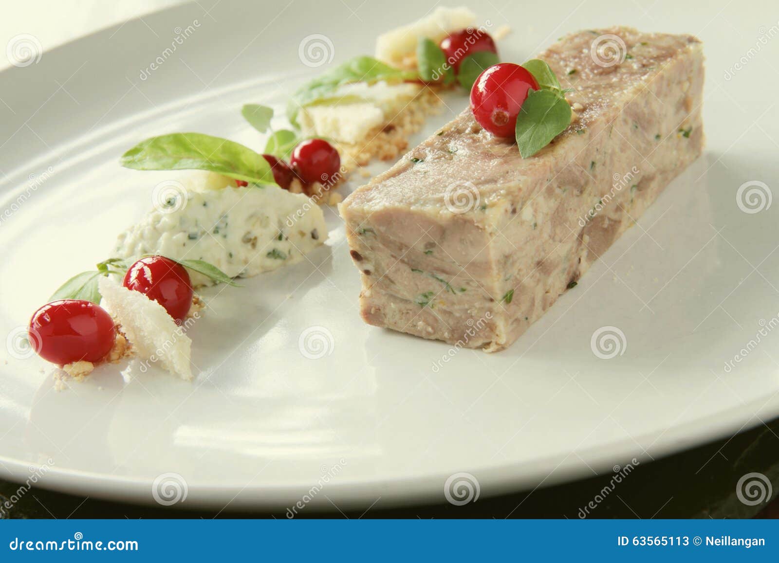 Plated Pork Terrine Starter Stock Image - Image of appetiser, starter ...
