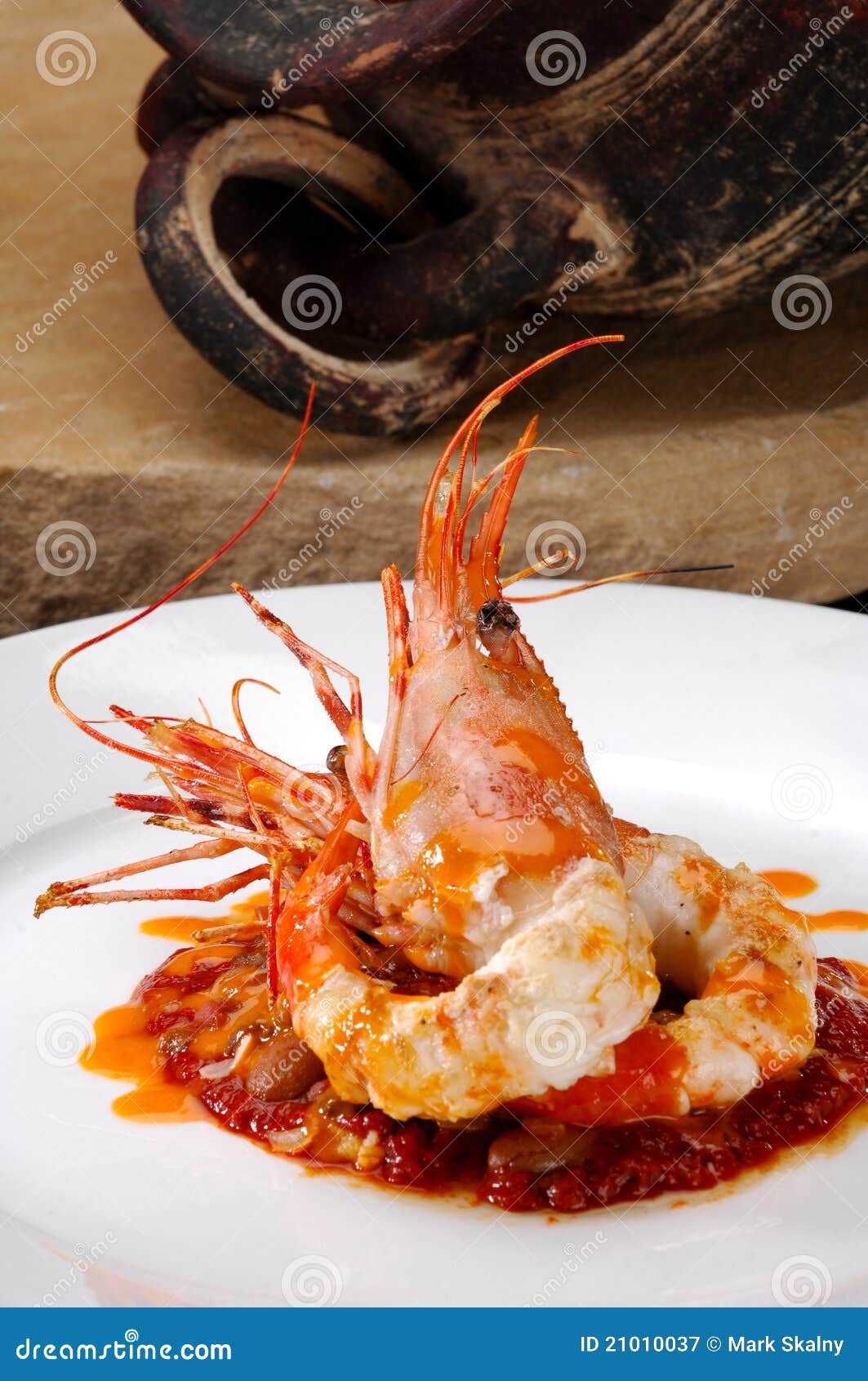 Plated prawn stock image. Image of cooked, crustacean - 21010037