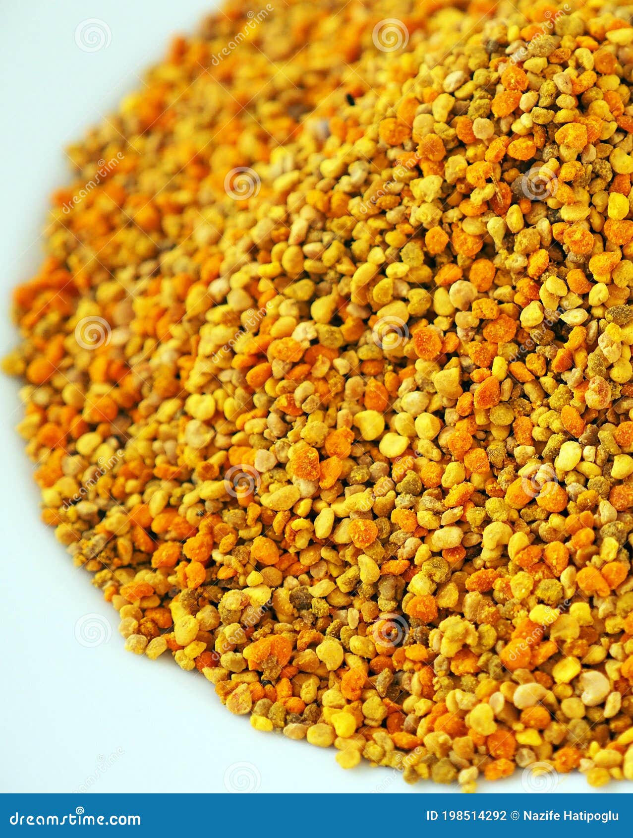 A Plateful of Bee Pollen, Close-up Bee Flower Pollen Grains Stock Photo ...