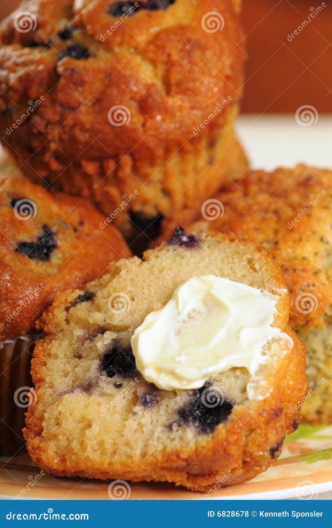 Plateful of muffins stock photo. Image of heap, butter - 6828678