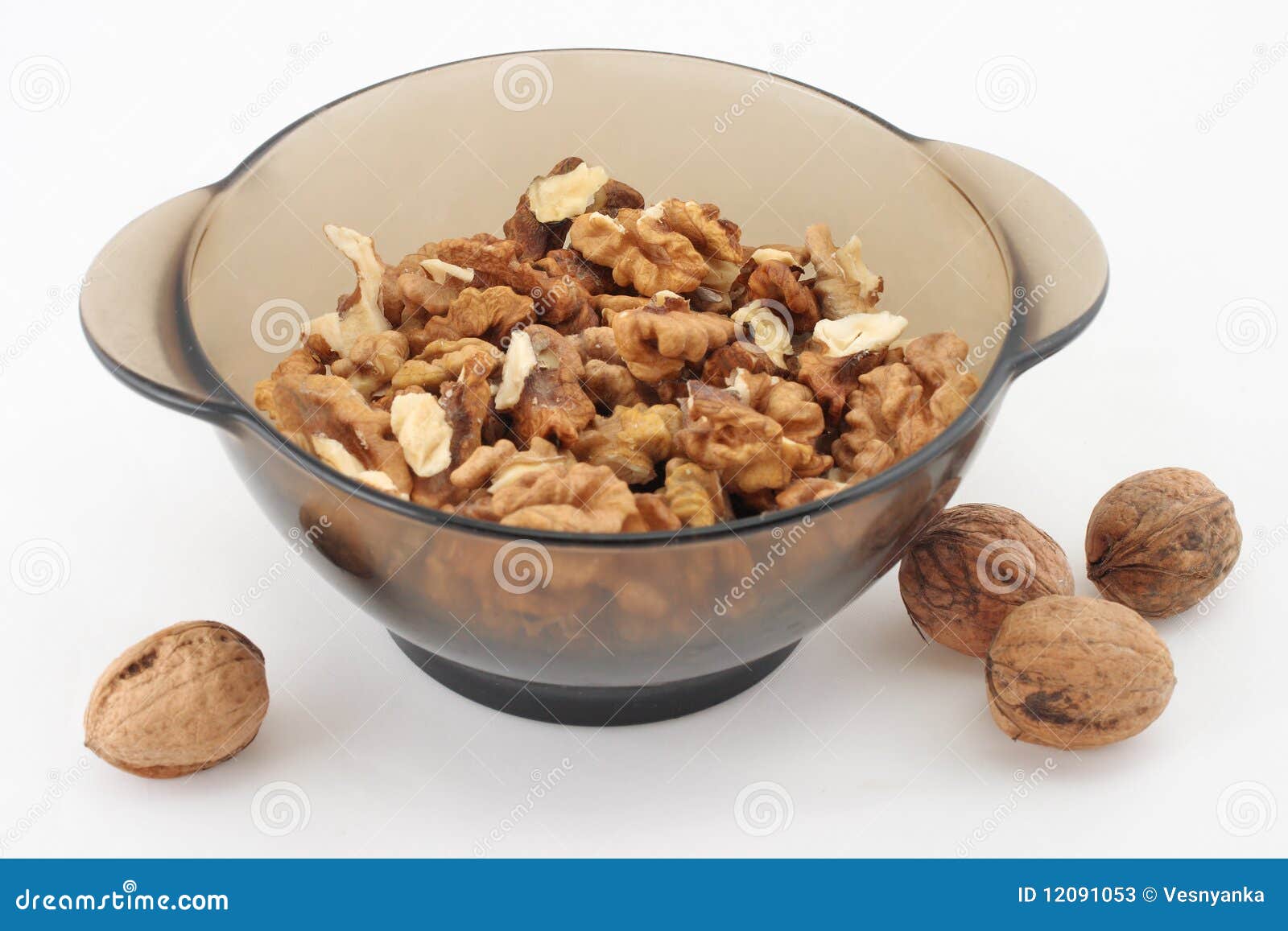 Plateful of walnuts stock image. Image of healthy, appetizer - 12091053