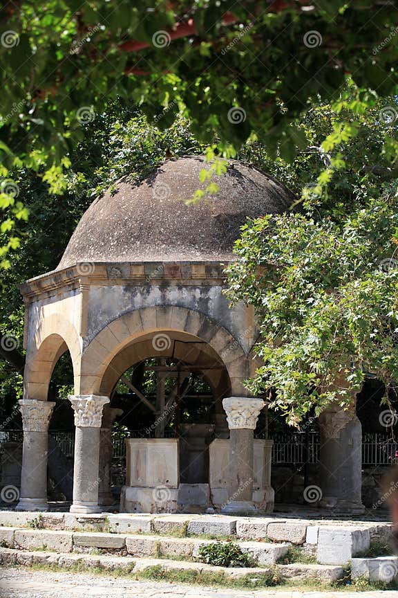 The Plateia of the Plane Tree of Hippocrates in Ko Stock Photo - Image ...