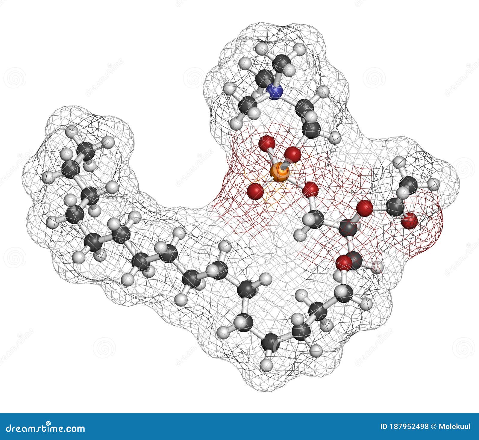 Platelet Activating Factor PAF Signaling Molecule. 3D Rendering Stock ...
