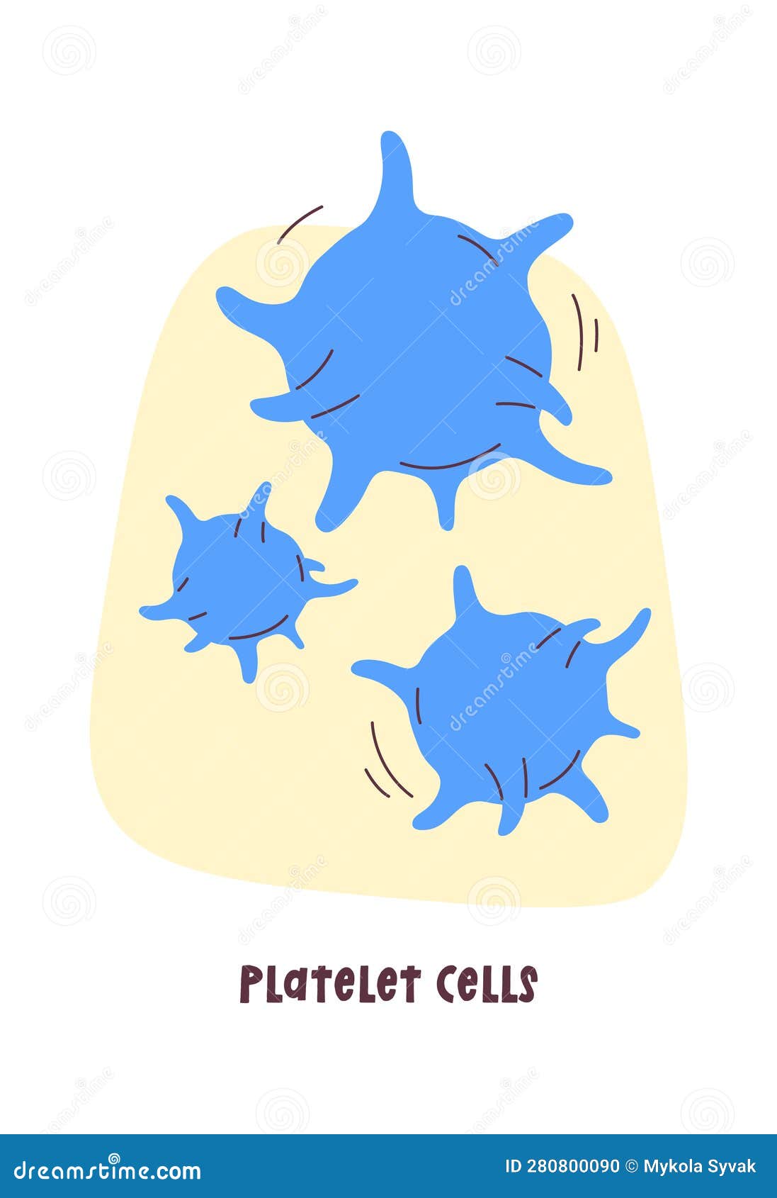 Platelet Human Cells stock illustration. Illustration of stem - 280800090