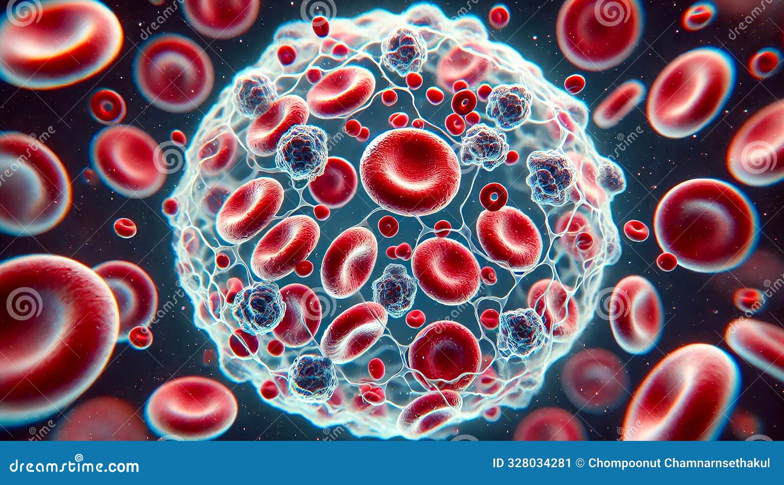 Platelets Forming a Clot on a Microscopic Slide Showing the Clotting ...