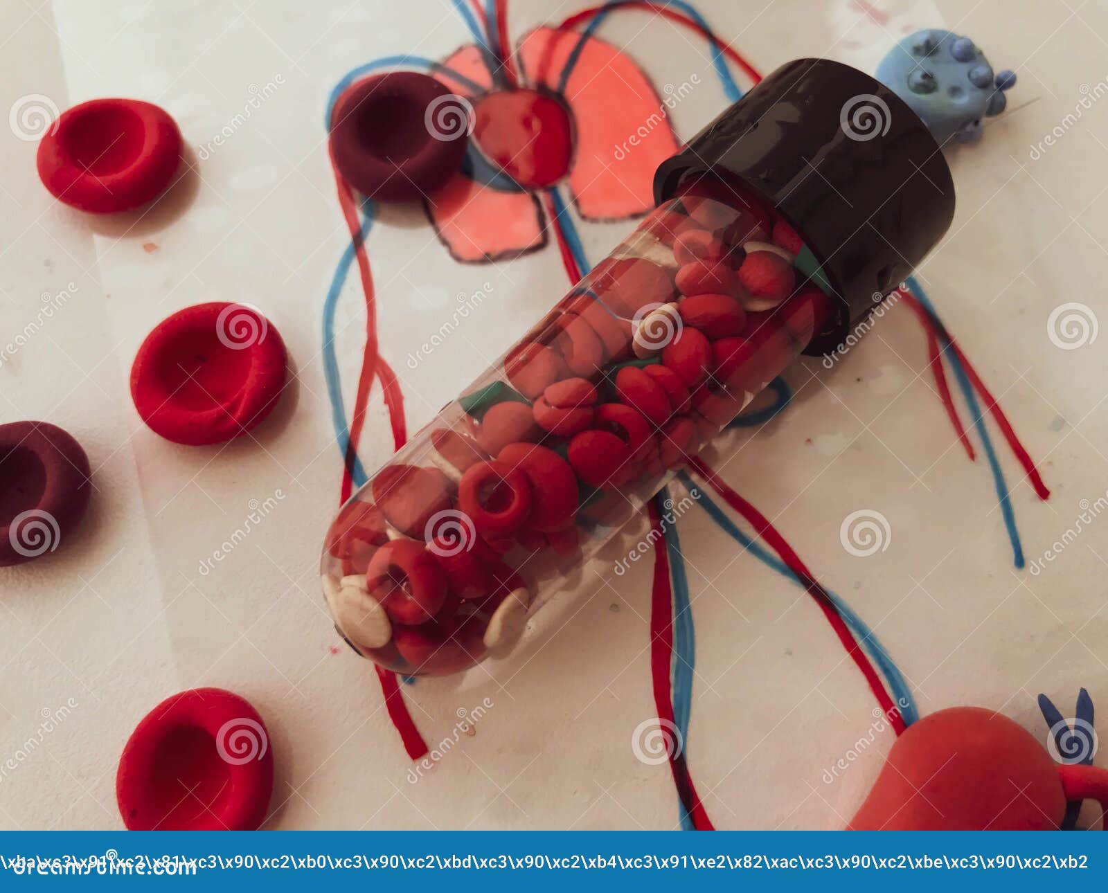 Platelets Made from Polymer Plasticine, Covid-19 Stock Image - Image of ...