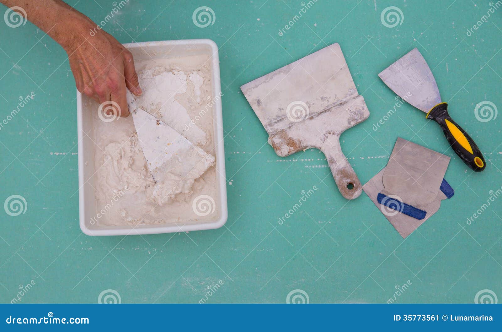 Platering Tools for Plaster Like Plaste Trowel Spatula Stock Image ...