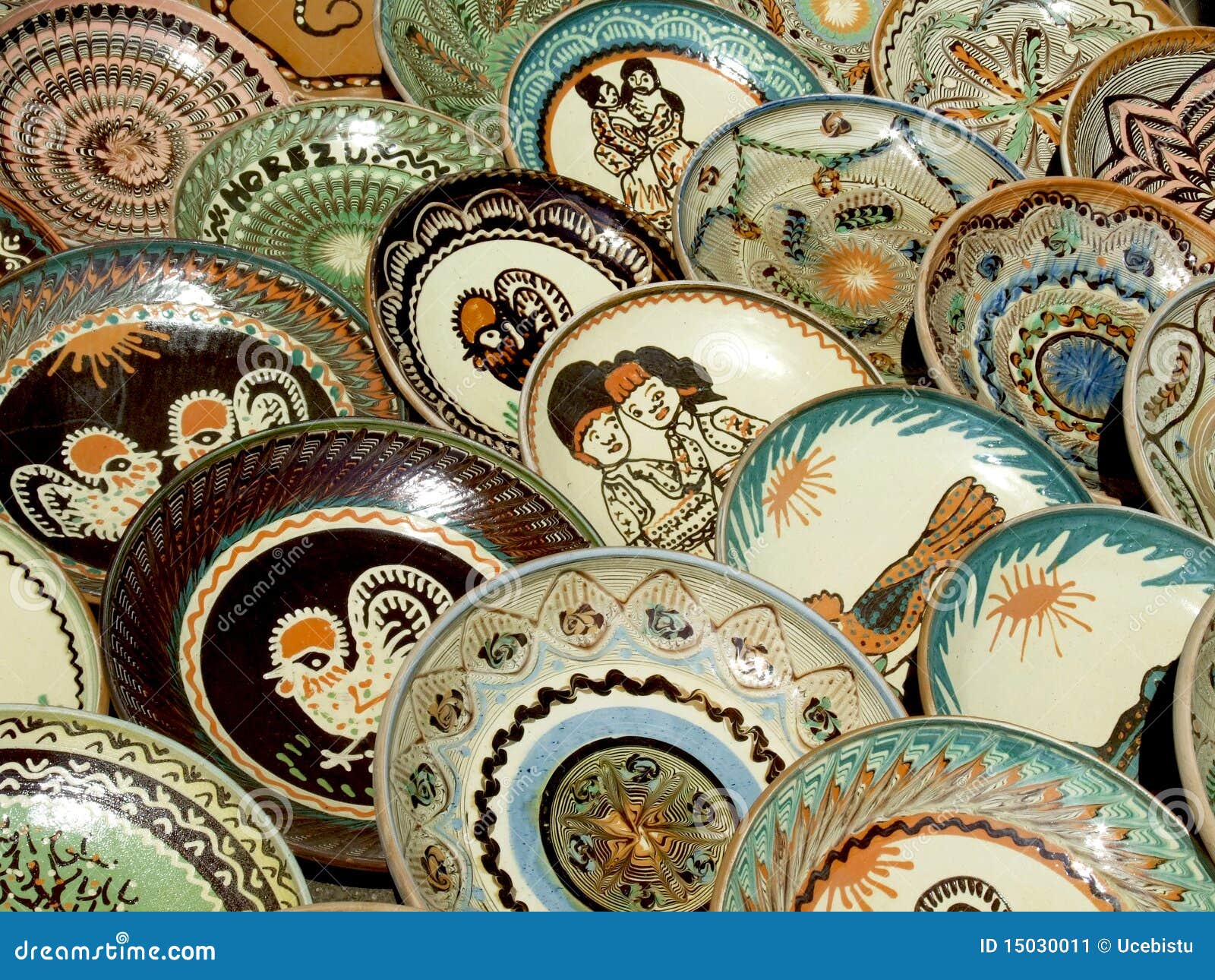 Plates stock image. Image of kitchen, handmade, design - 15030011