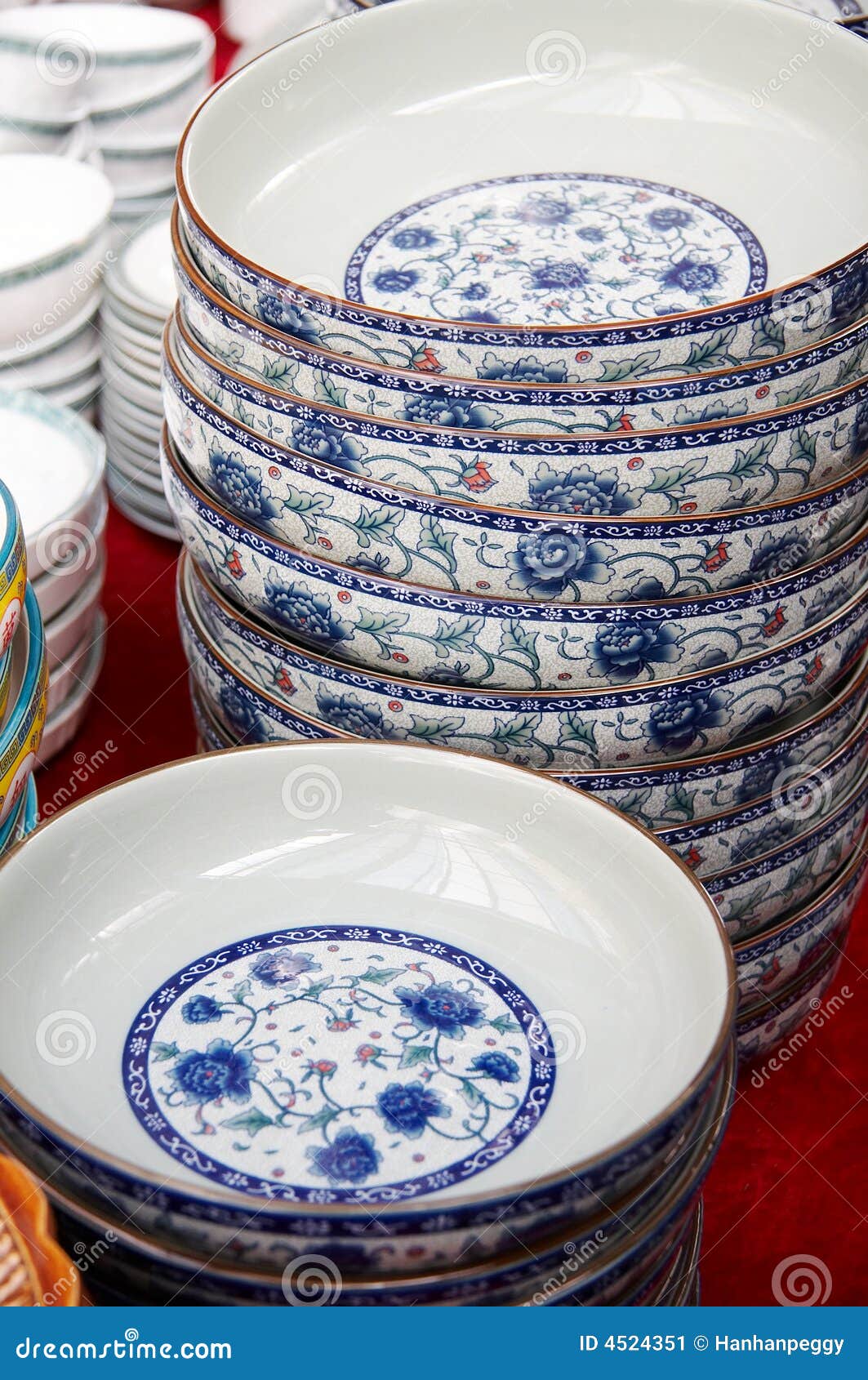 Plates stock image. Image of chinese, china, dinnerware - 4524351