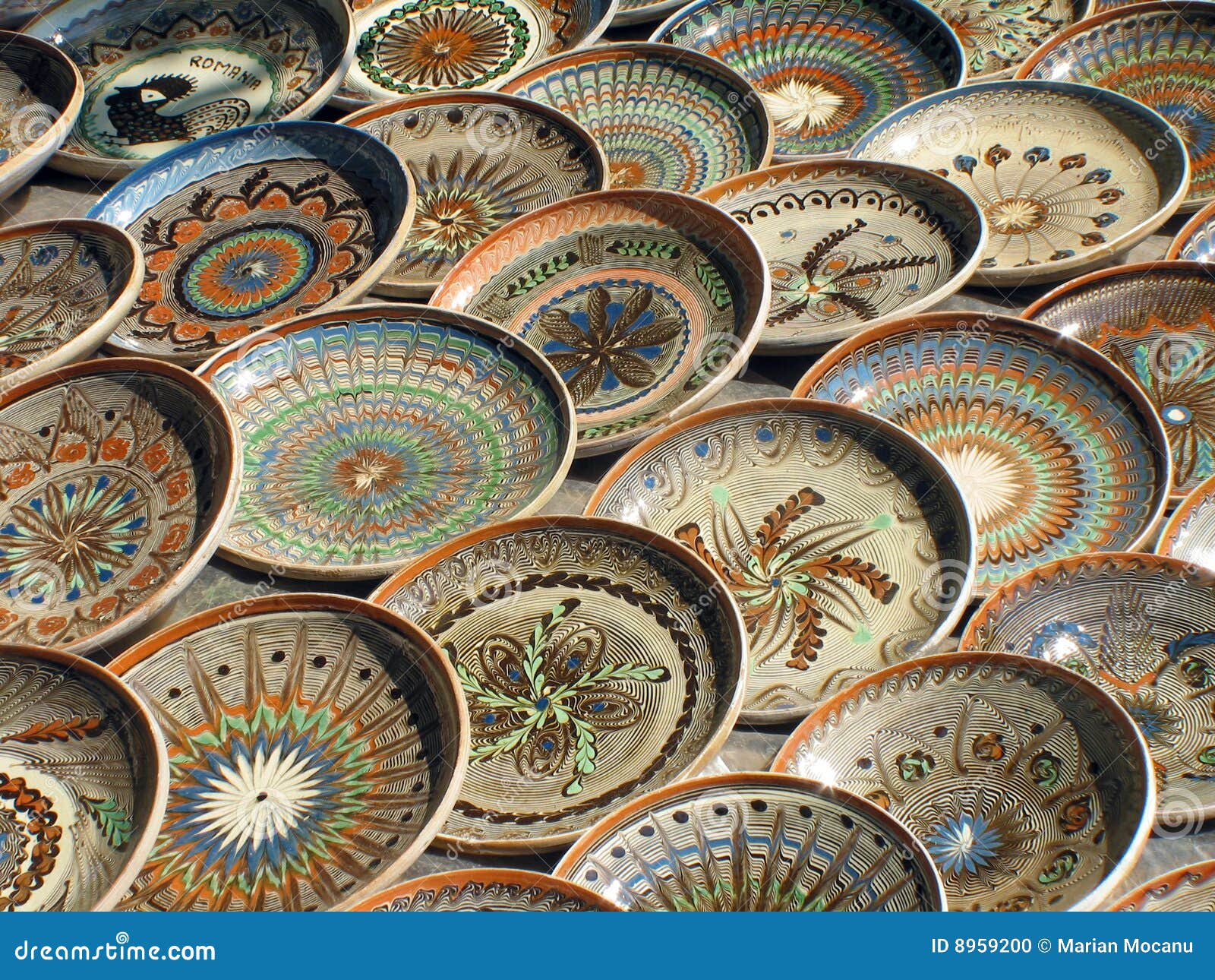 Plates stock photo. Image of painted, served, dish, home - 8959200