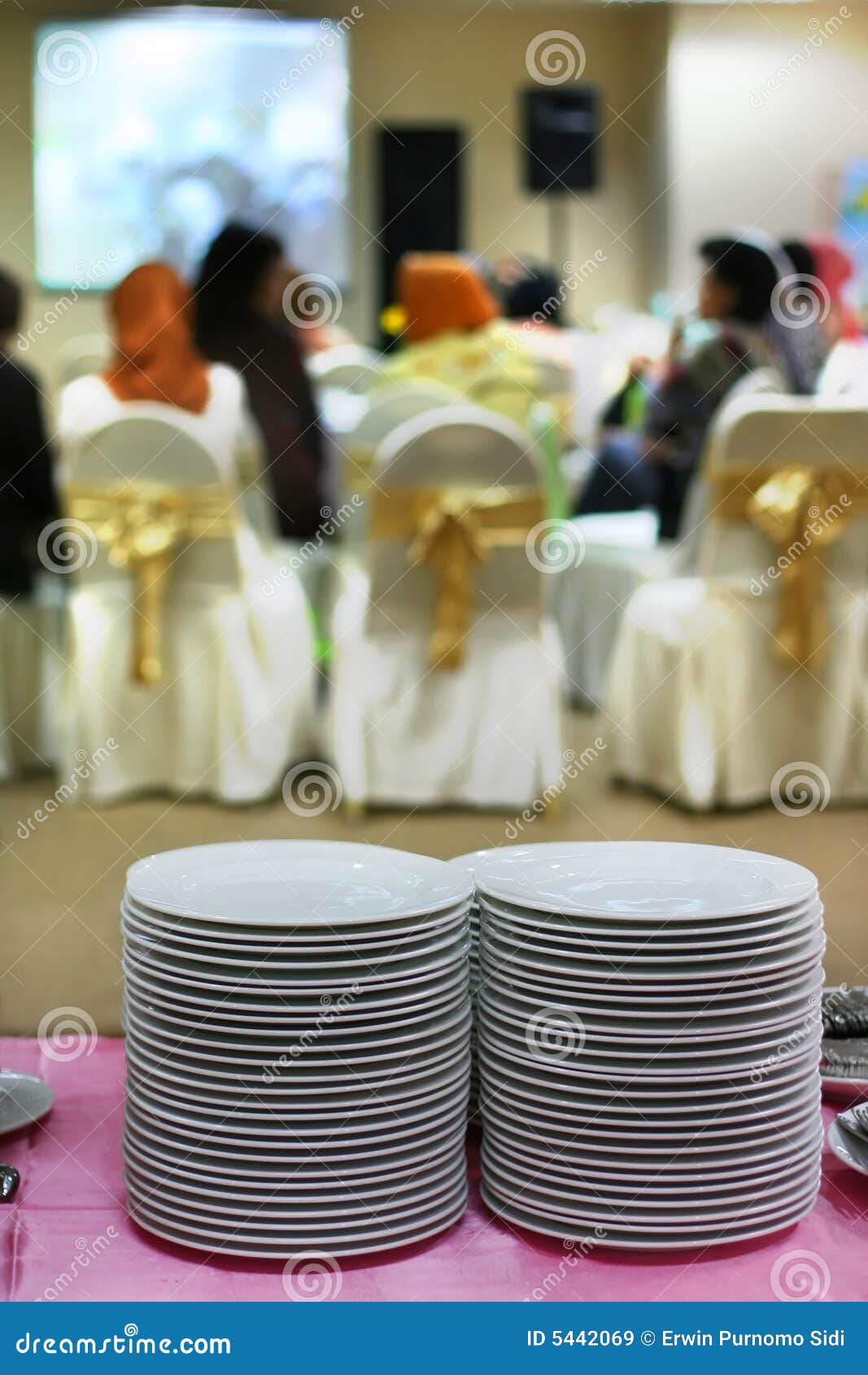 Plates In Banquet Picture. Image: 5442069