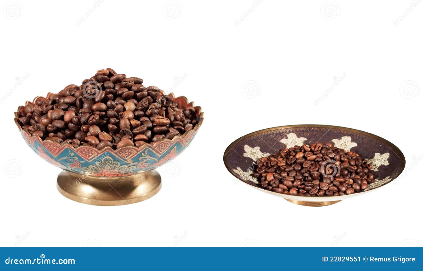 Plates of coffee stock image. Image of beans, plate, white - 22829551