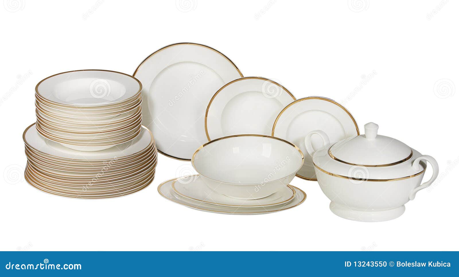 Plates and dishes stock photo. Image of cutlery, metallic - 13243550