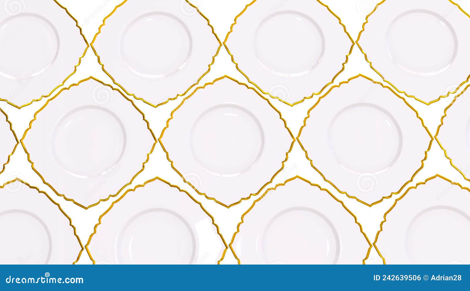 Plates Pattern on White Background Stock Illustration - Illustration of ...