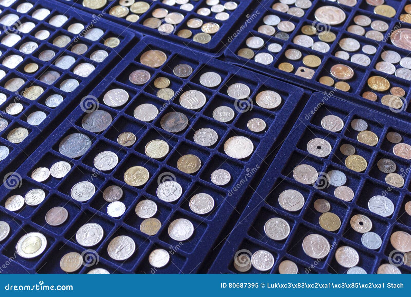 Plates with Old Coins Collection Stock Image - Image of wealth, britain ...