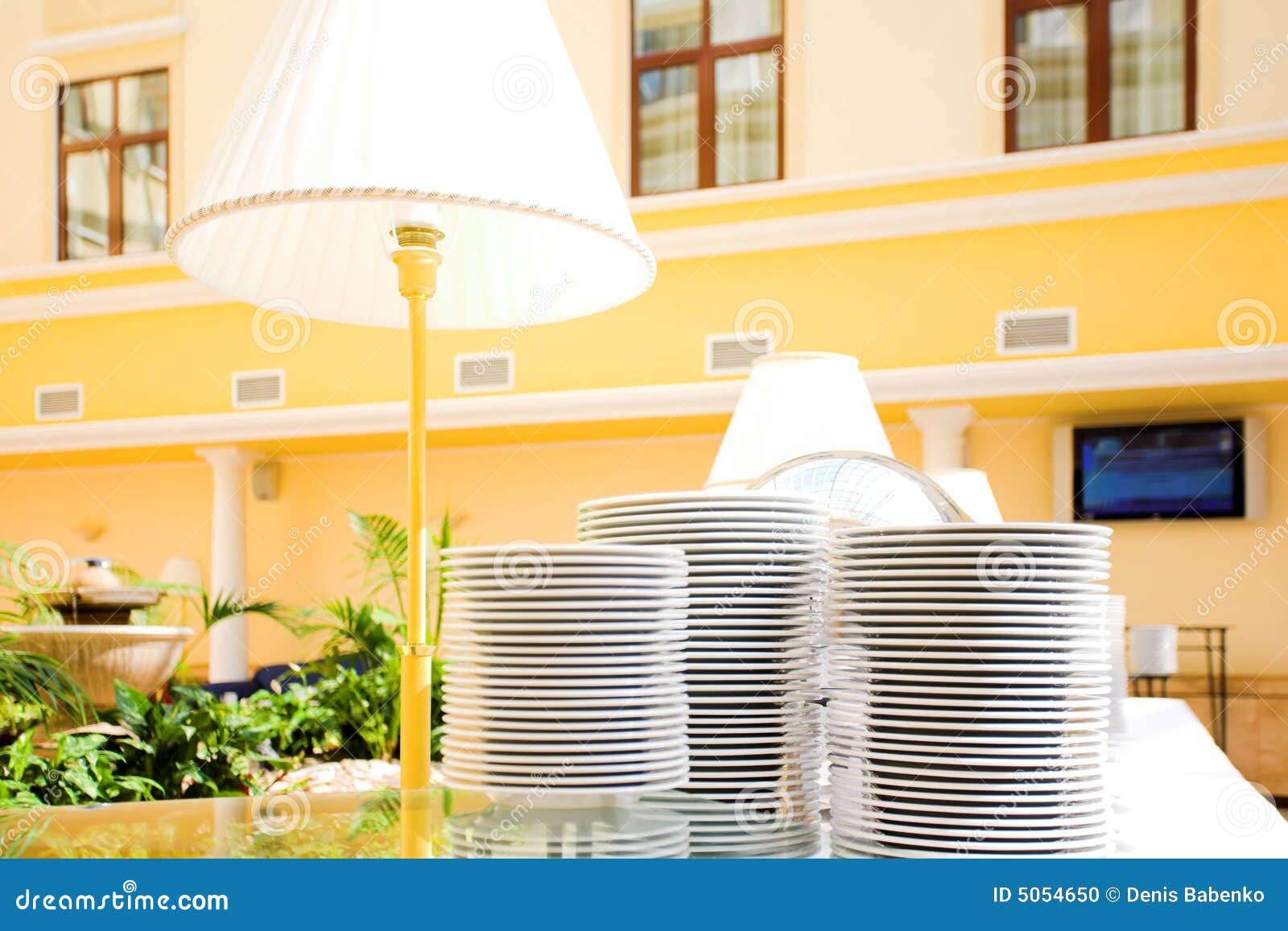 Plates piles and lamp stock photo. Image of empty, desert - 5054650