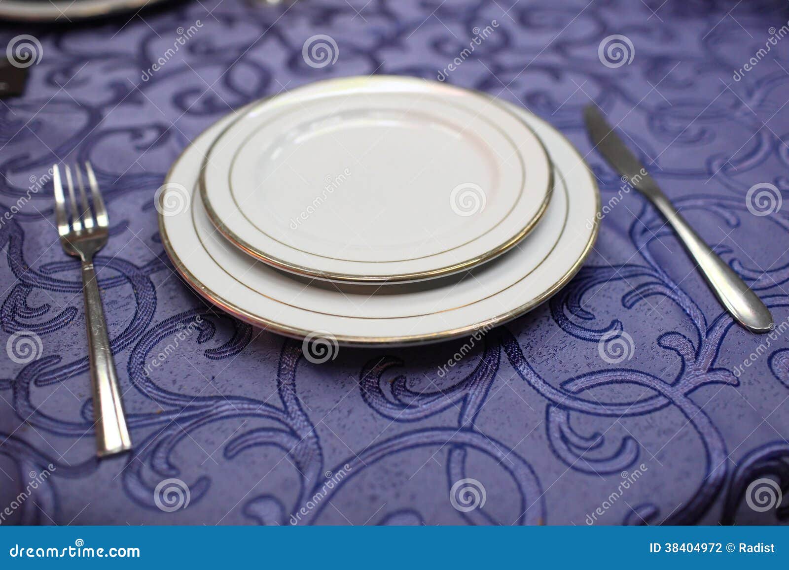 Plates on the table stock photo. Image of setting, lunch - 38404972