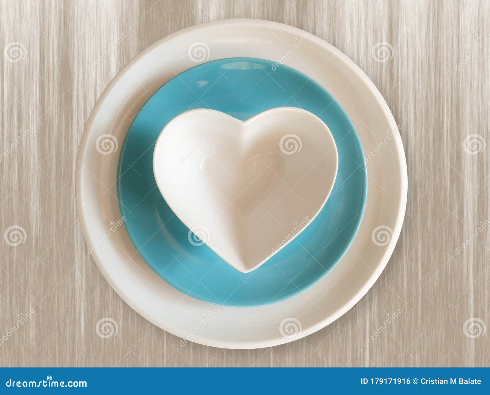 Plates on table stock photo. Image of texture, table - 179171916