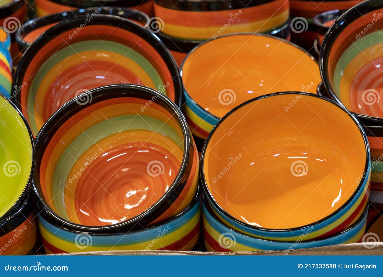 Plates and Utensils in Self Service Store. Background Stock Photo ...