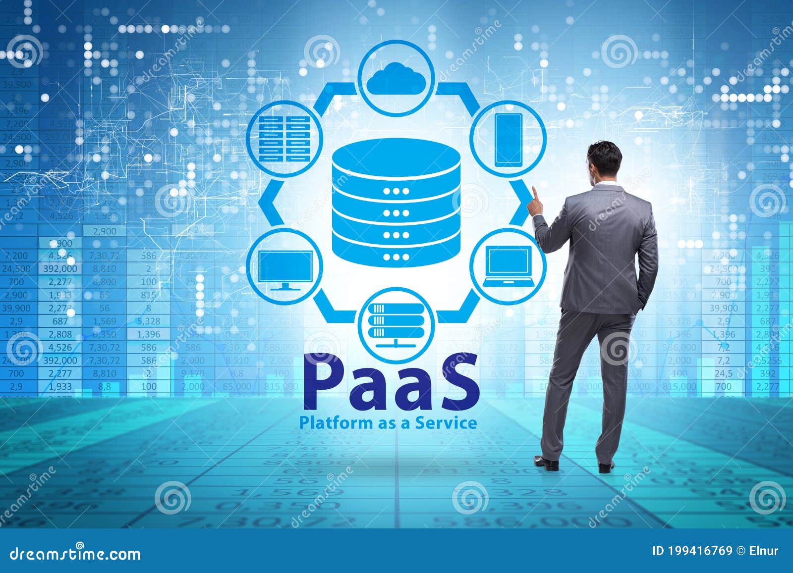 Platform As a Service Concept with Businessman Stock Image - Image of ...