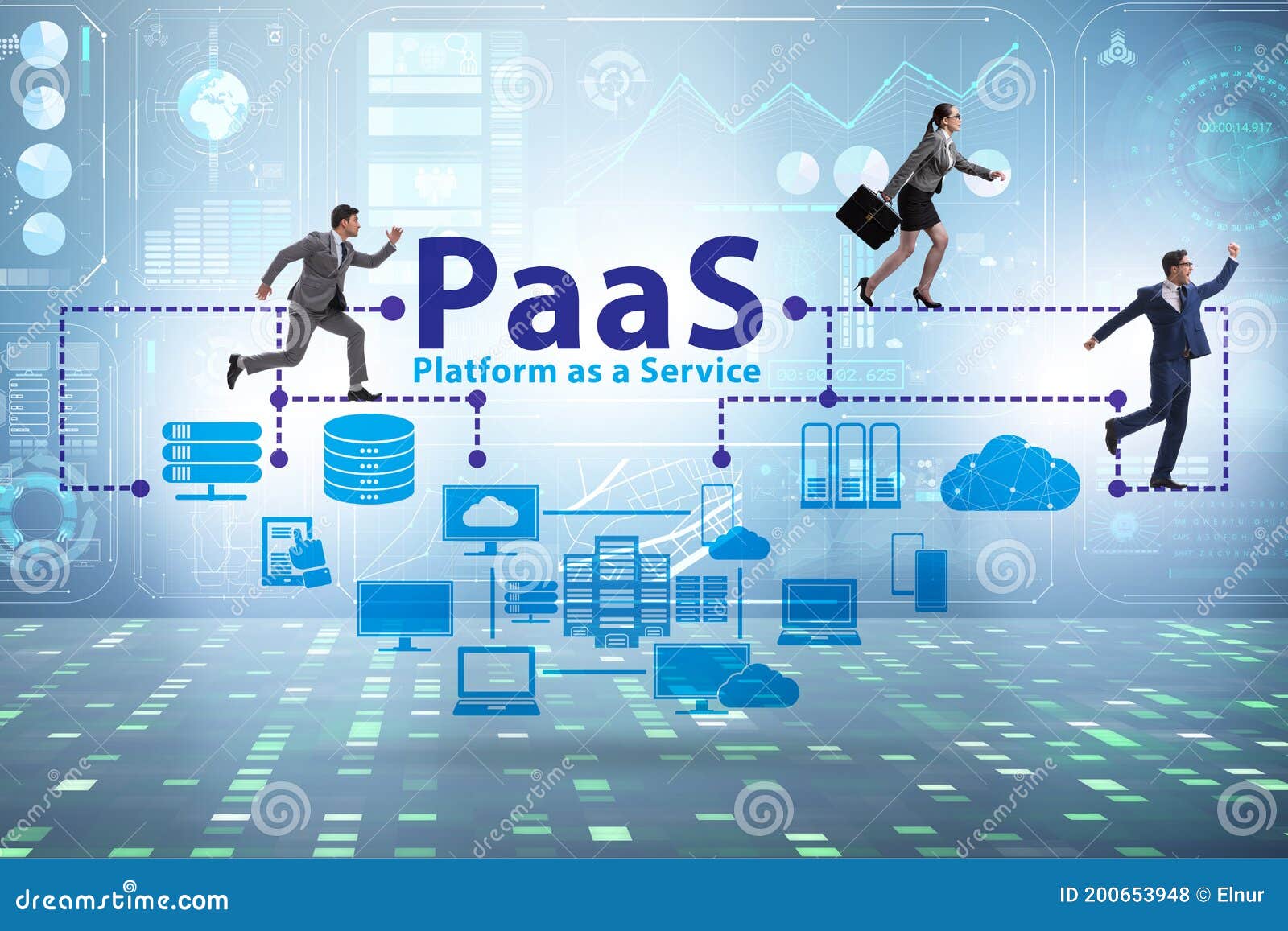 Platform As a Service Concept with Businessman Stock Photo - Image of ...