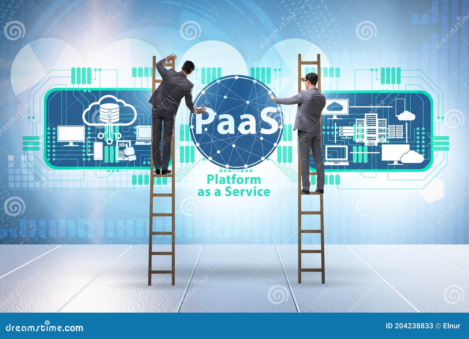 Platform As a Service Concept with Businessman Stock Image - Image of ...