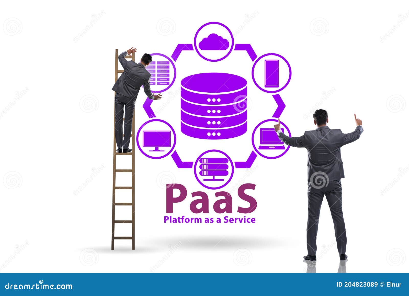 Platform As a Service Concept with Businessman Stock Image - Image of ...