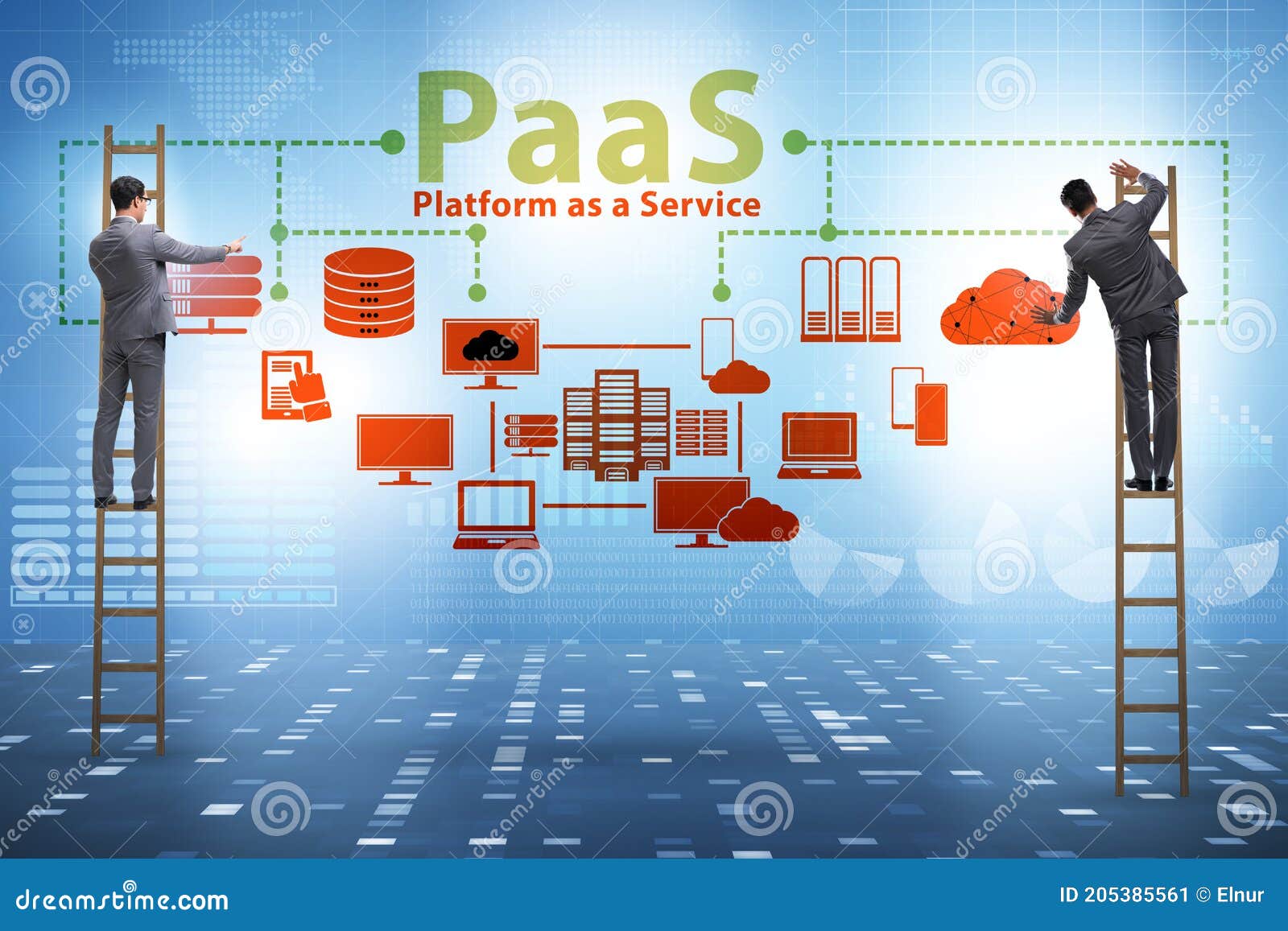 Platform As a Service Concept with Businessman Stock Image - Image of ...