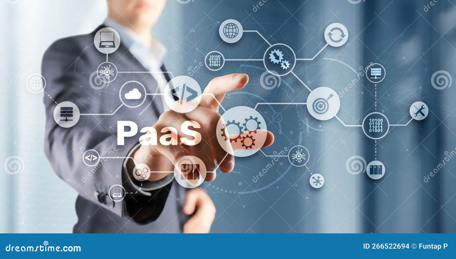 Platform As a Service. PaaS Concept on Virtual Screen Stock Photo ...