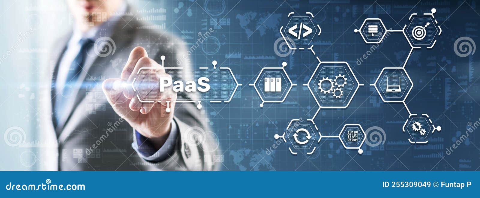 Platform As a Service. PaaS Concept on Virtual Screen Stock Image ...