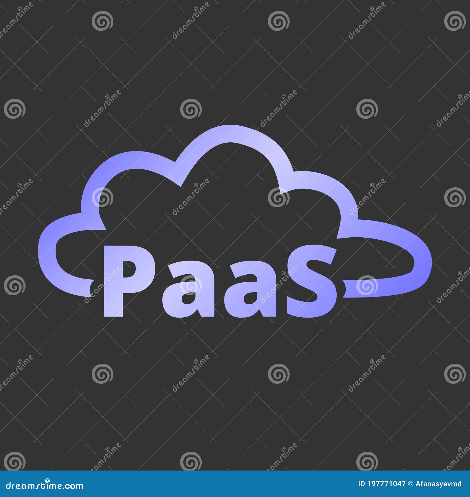 Platform As a Service. PaaS Technology Icon, Logo. Packaged Software ...