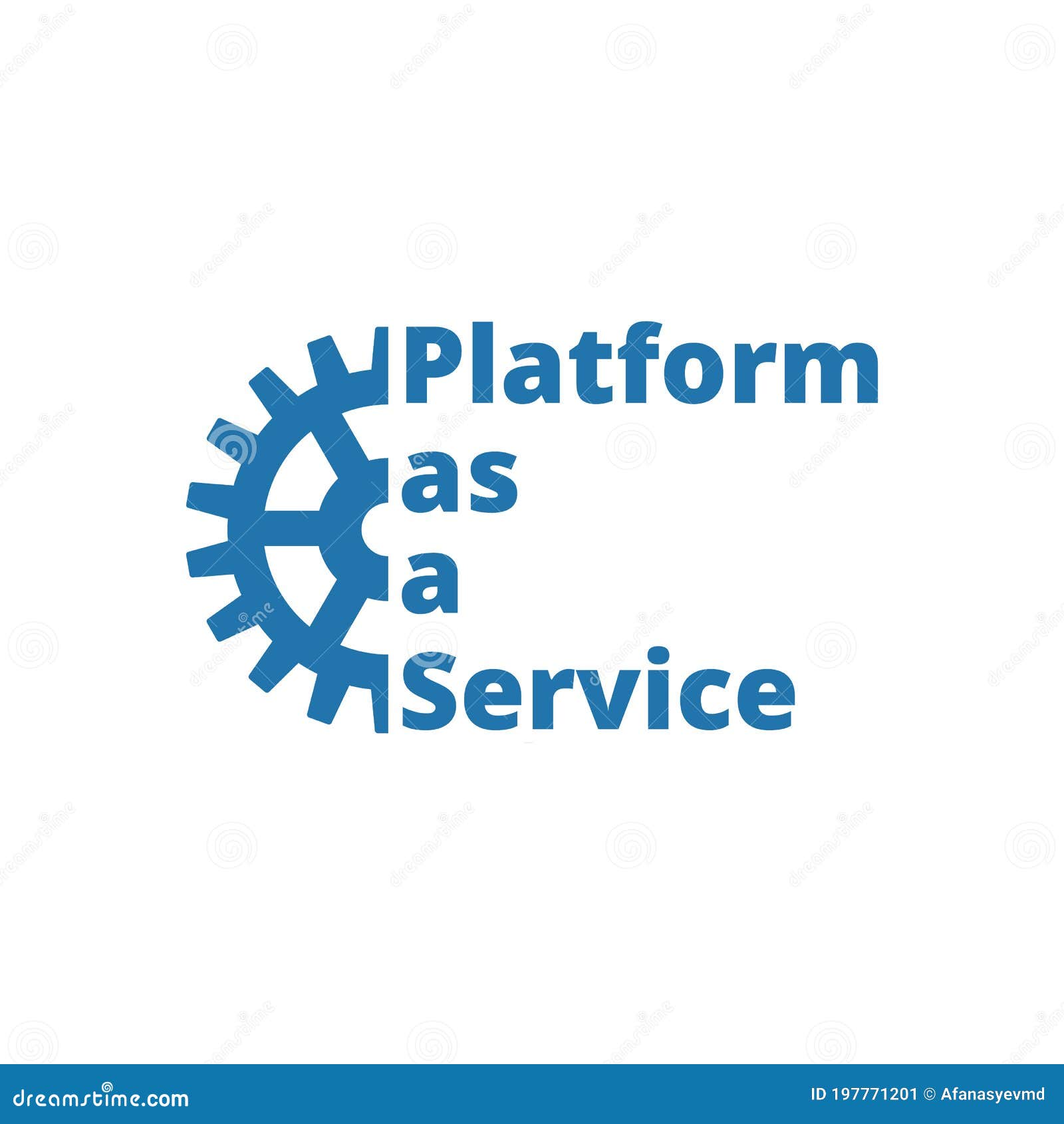 Platform As a Service. PaaS Technology Icon, Logo. Packaged Software ...
