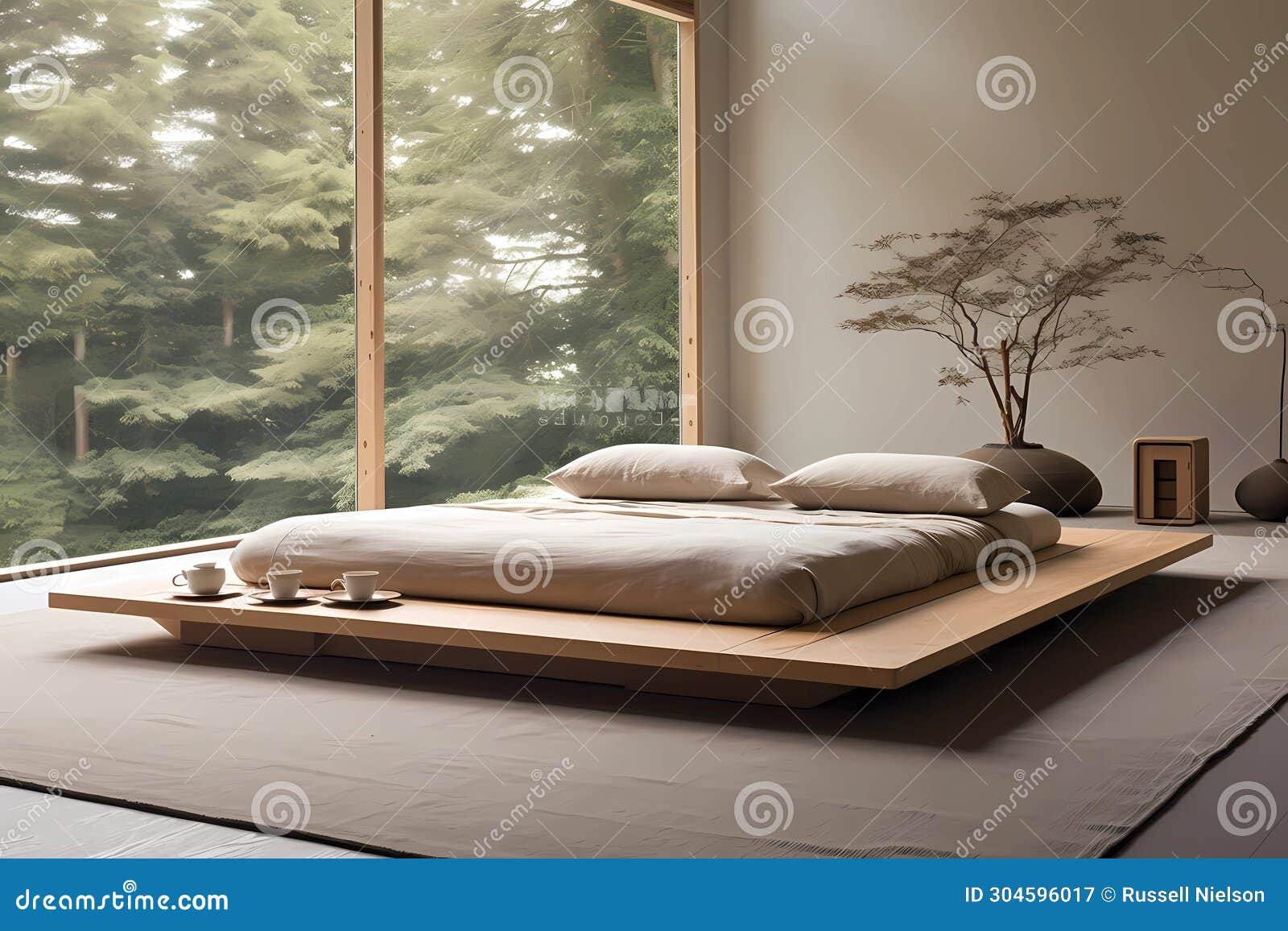 Platform Bed - Japan stock illustration. Illustration of slumber ...