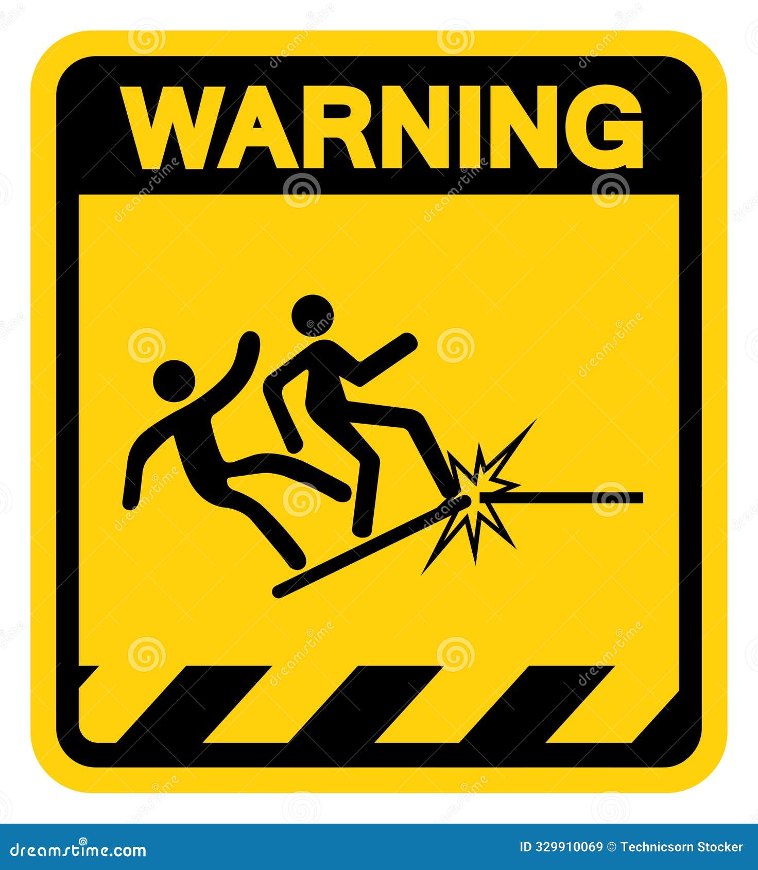 Platform Collapse Can Cause Severe Injury Warning Sign, Vector ...