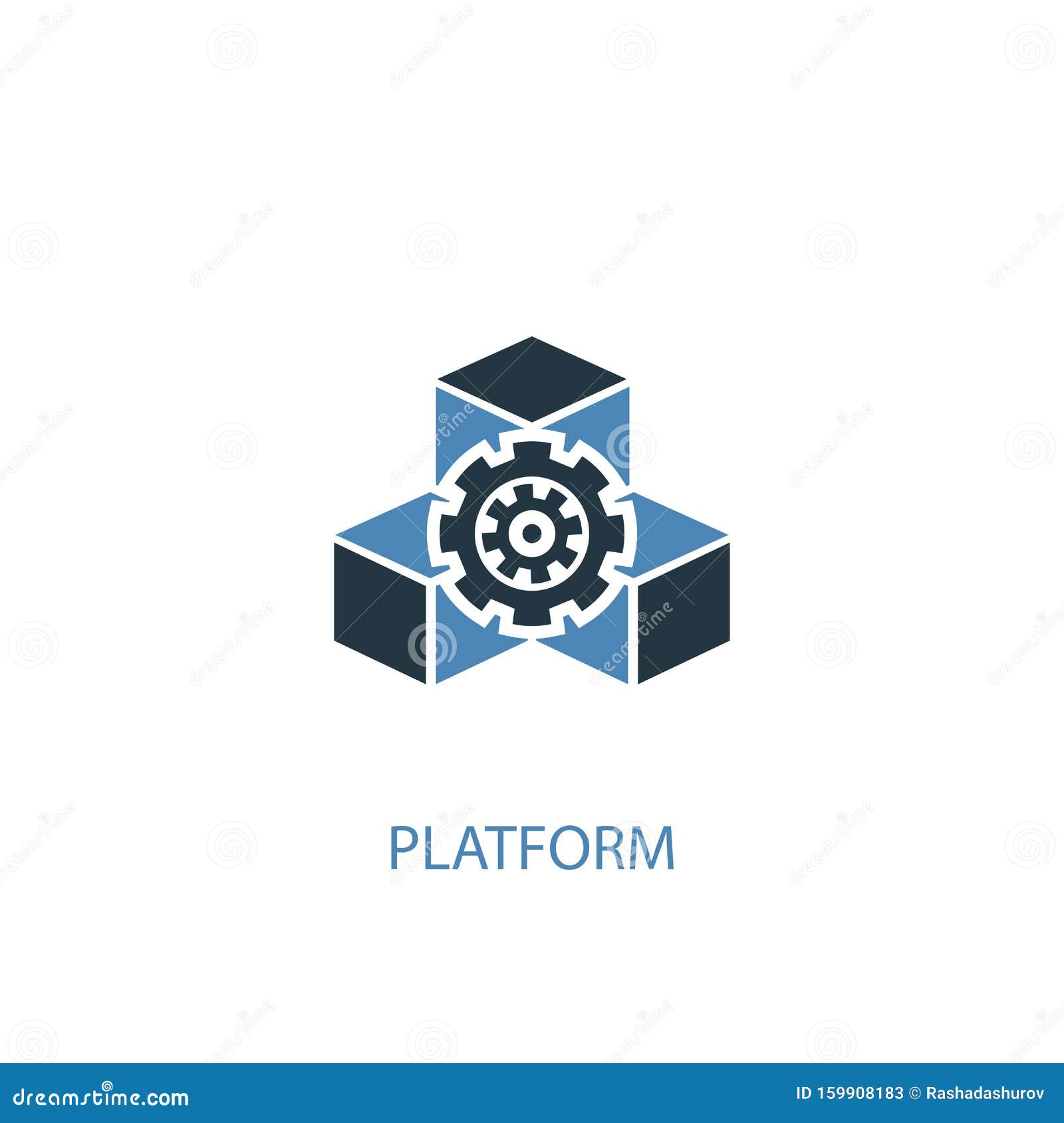 Platform Concept 2 Colored Icon. Simple Stock Vector - Illustration of ...