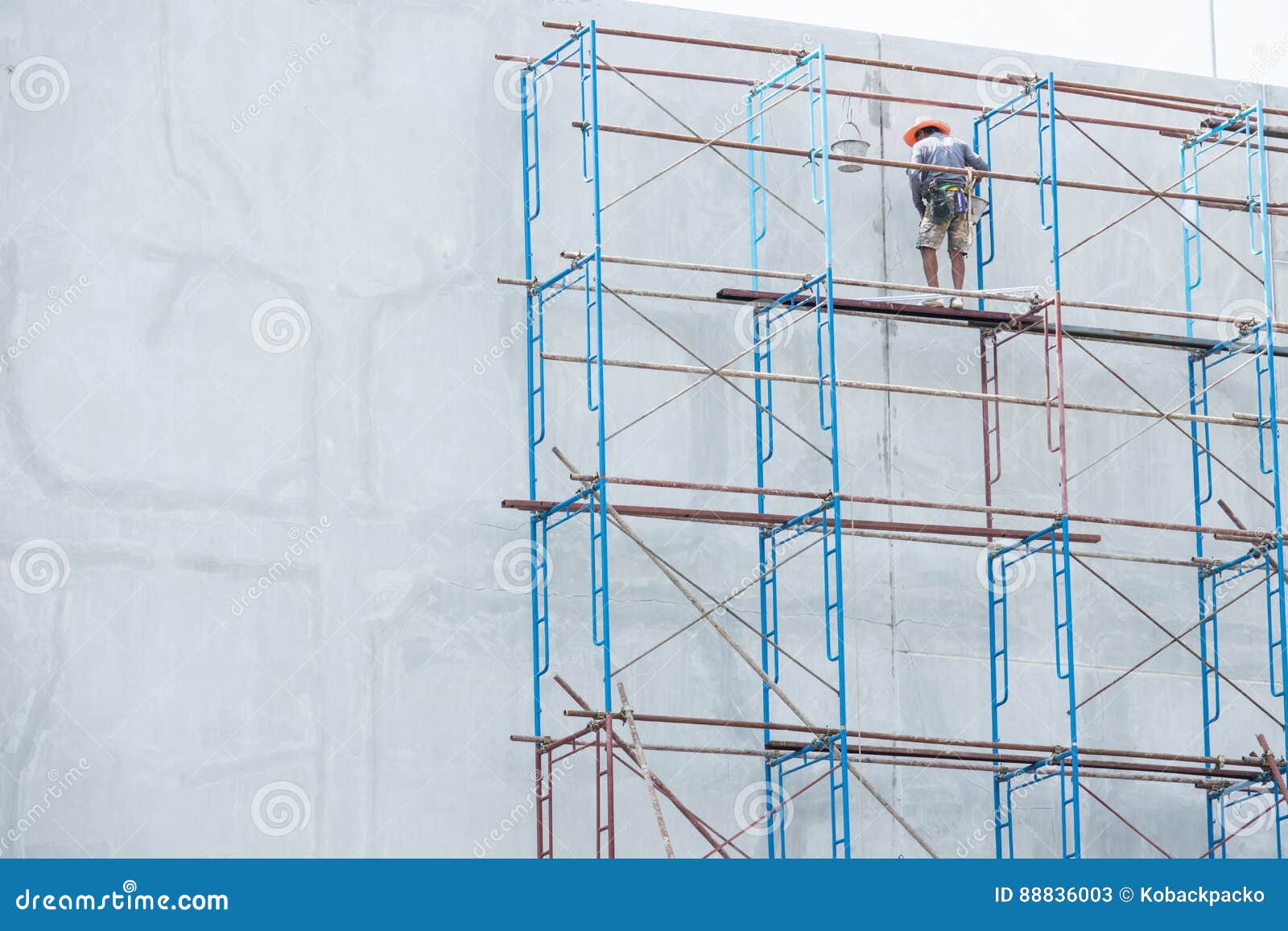 Platform for Construction with Manpower. Editorial Stock Photo - Image ...