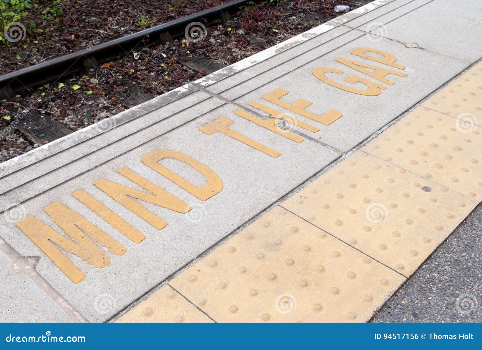Platform Edge at the Train Station with Safety Warning Editorial Photo ...
