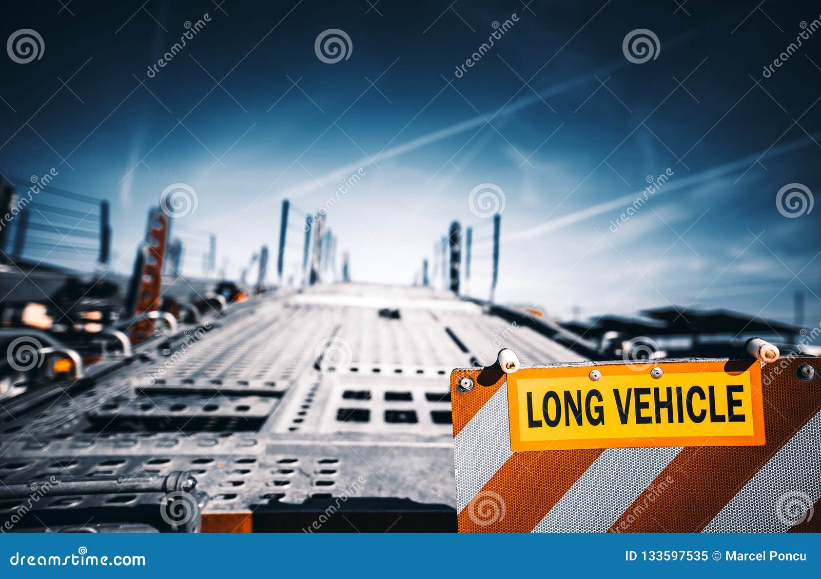Platform of Flat Bed Tow Truck. Roadside Service Stock Image - Image of ...