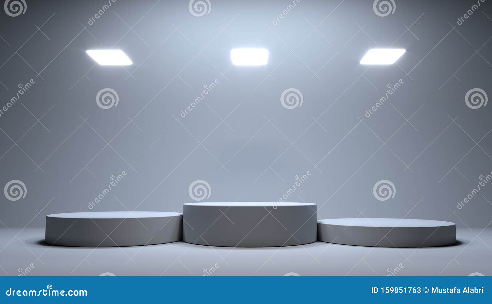 Platform Honoring the Top Three Stock Illustration - Illustration of ...
