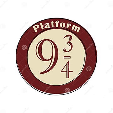 Platform 9 3 4 Icon, Emblem Vector Stock Vector - Illustration of ...